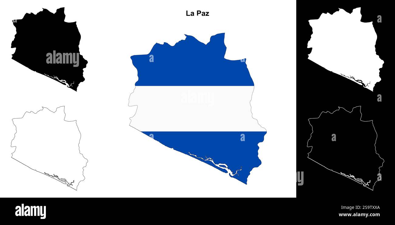 La Paz department outline map set Stock Vector Image & Art - Alamy