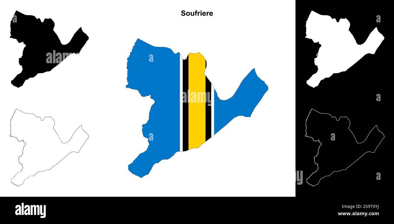 Soufriere district outline map set Stock Vector Image & Art - Alamy