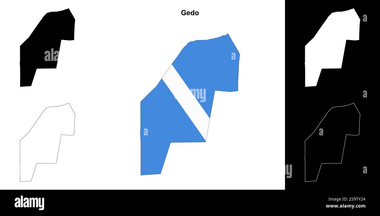 Gedo region outline map set Stock Vector Image & Art - Alamy