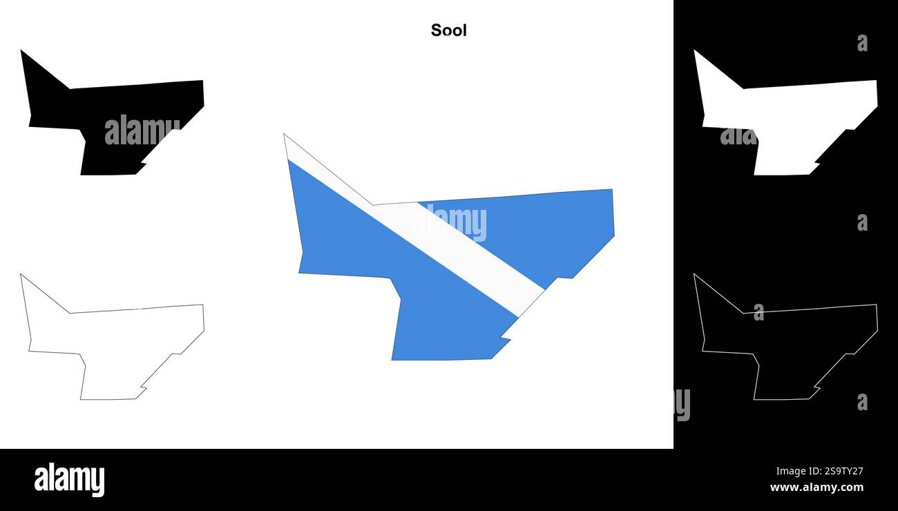 Sool region outline map set Stock Vector Image & Art - Alamy