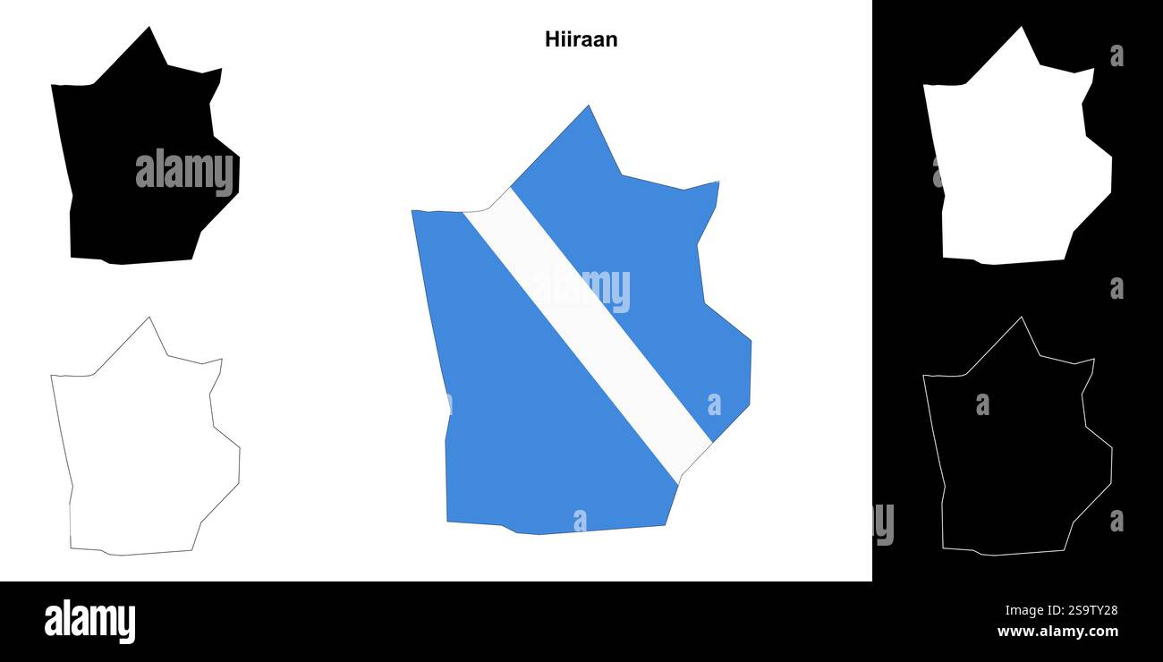 Hiiraan region outline map set Stock Vector Image & Art - Alamy