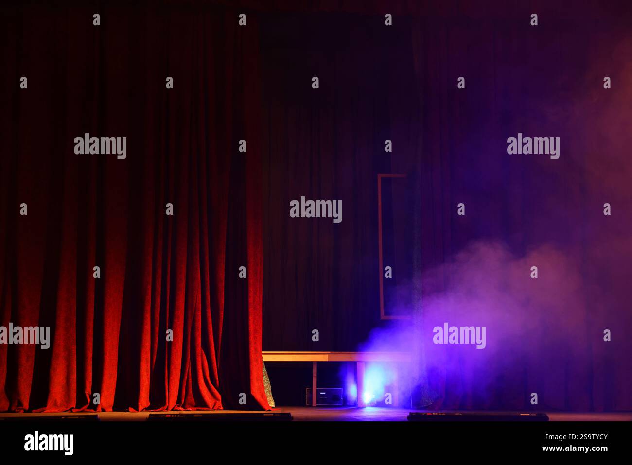 Professional spotlight and smoke on stage in theatre Stock Photo - Alamy