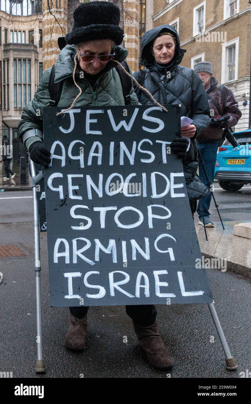 London, UK. 27th January, 2025. Diana Neslen of Jews Against Genocide ...