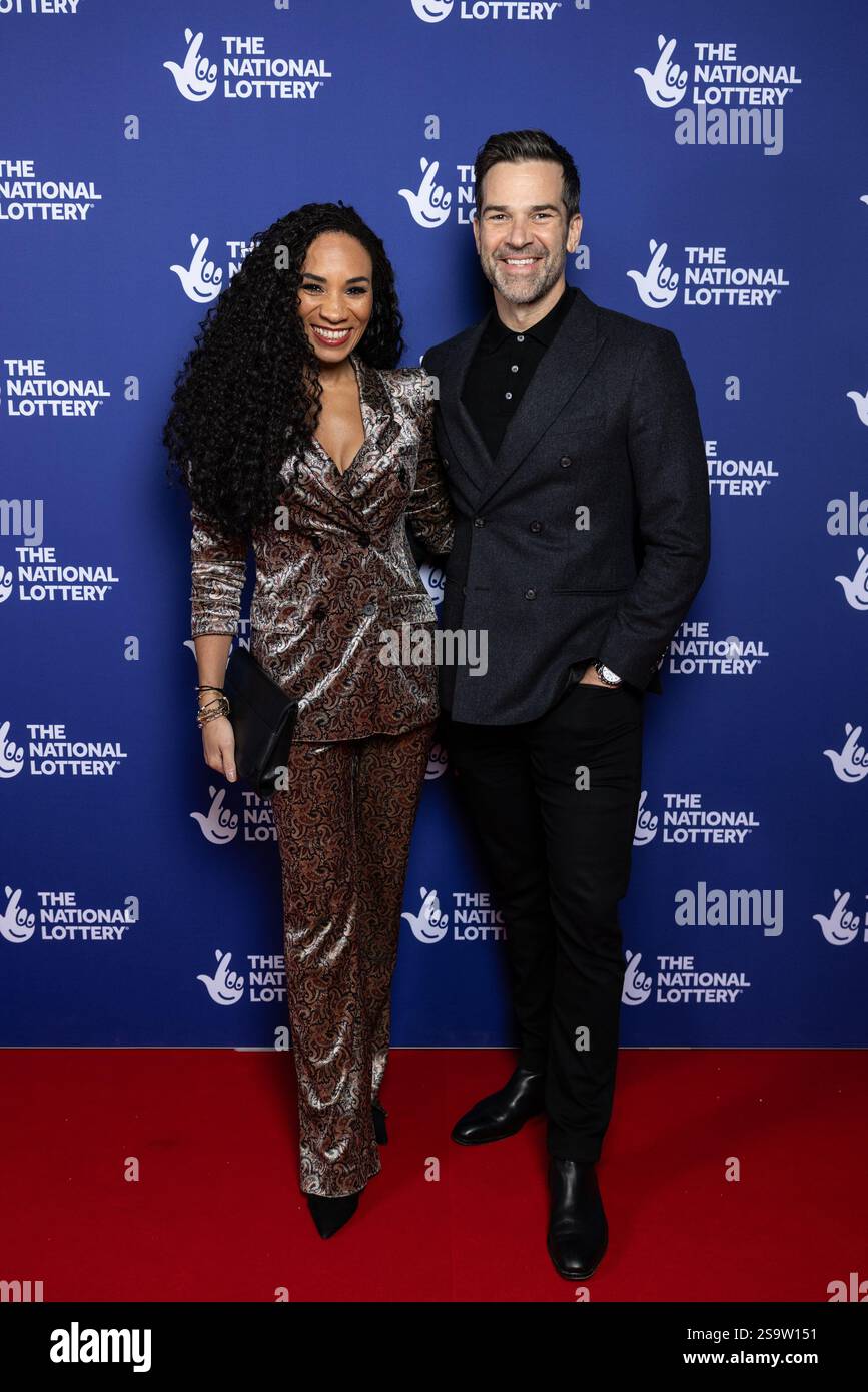 EDITORIAL USE ONLY Michelle Ackerley and Gethin Jones attend the ...