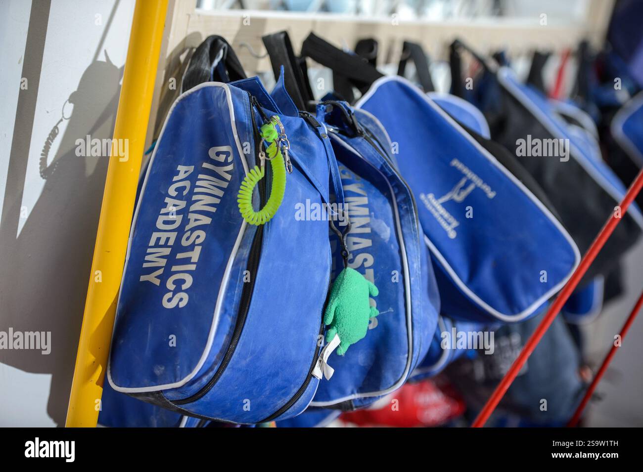 Gymnastics academy kitbags Stock Photo - Alamy
