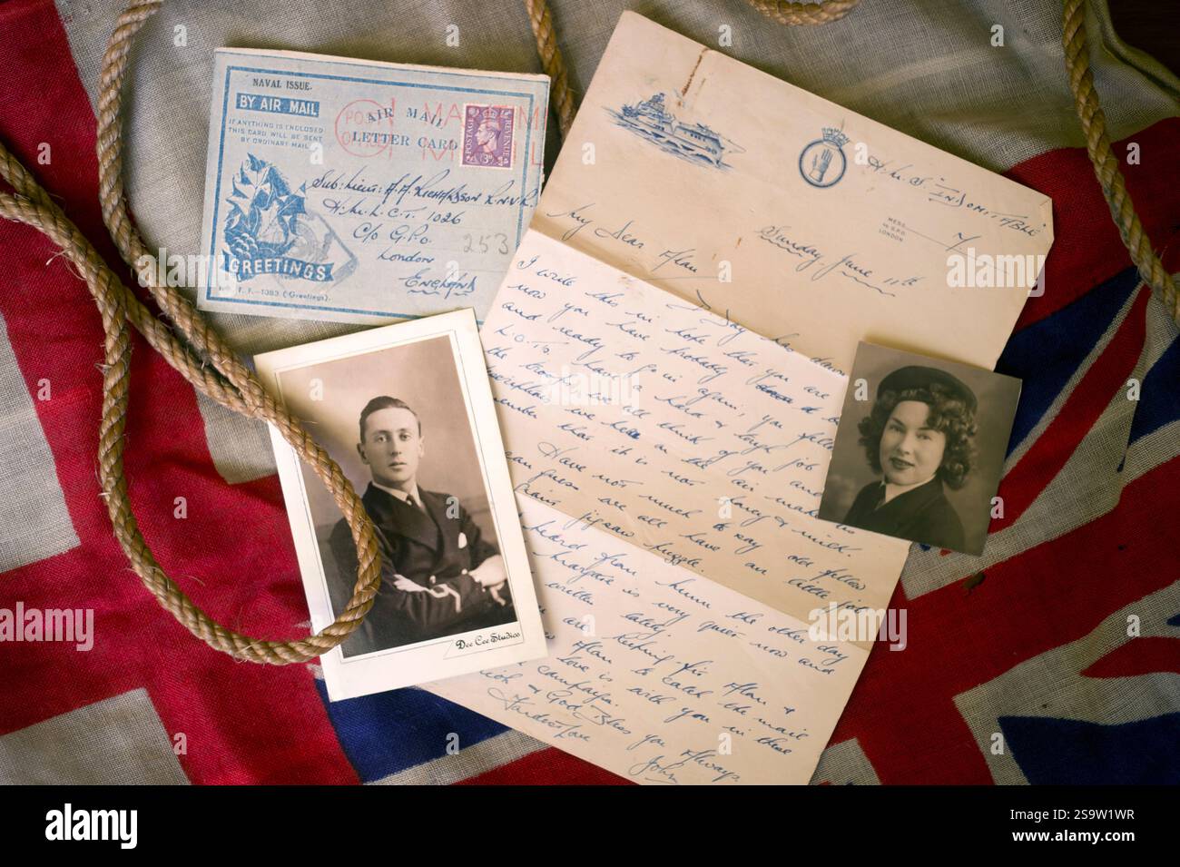 Still life of WWII family memorabilia Stock Photo - Alamy