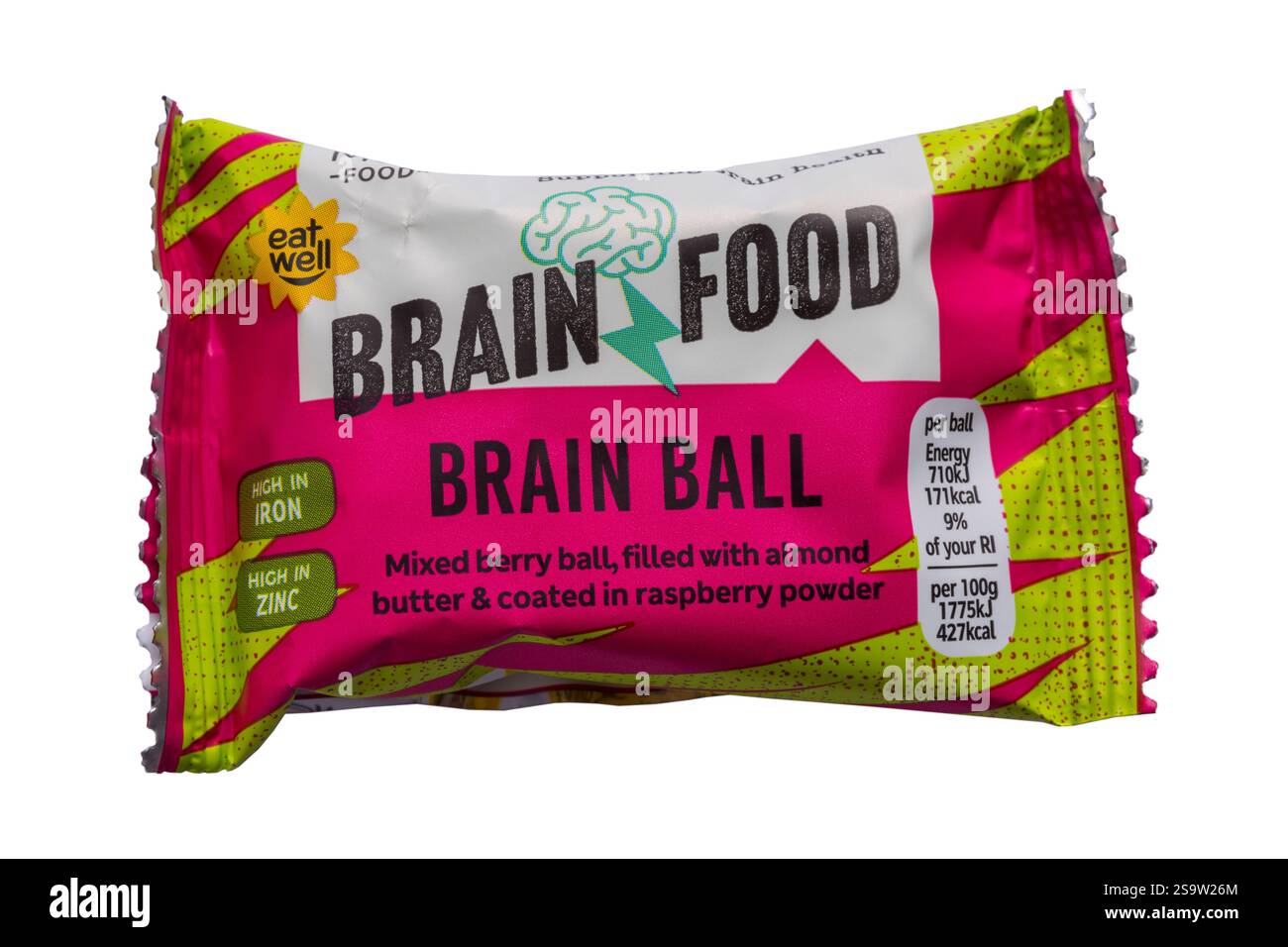 Brain Ball Brain Food mixed berry ball filled with almond butter ...