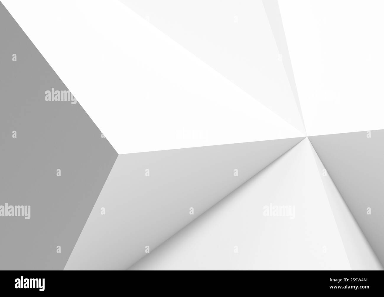 Abstract minimal architectural background. White geometric design ...