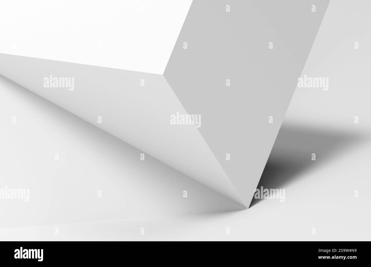Abstract minimal architectural background. White corners with soft ...