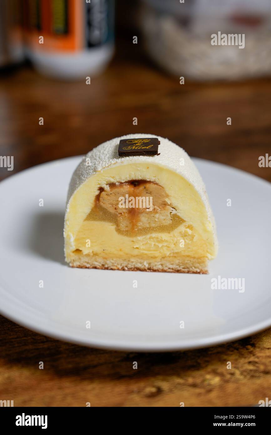 Creamy layered dessert with delightful textures from a cozy bakery ...