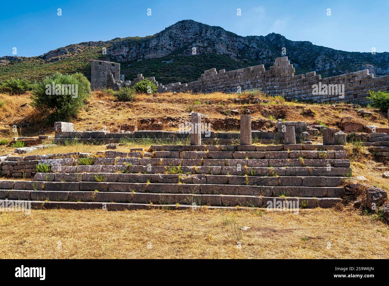 Ancient Arcadian Gate ruins near Messene, Greece, featuring stone walls ...