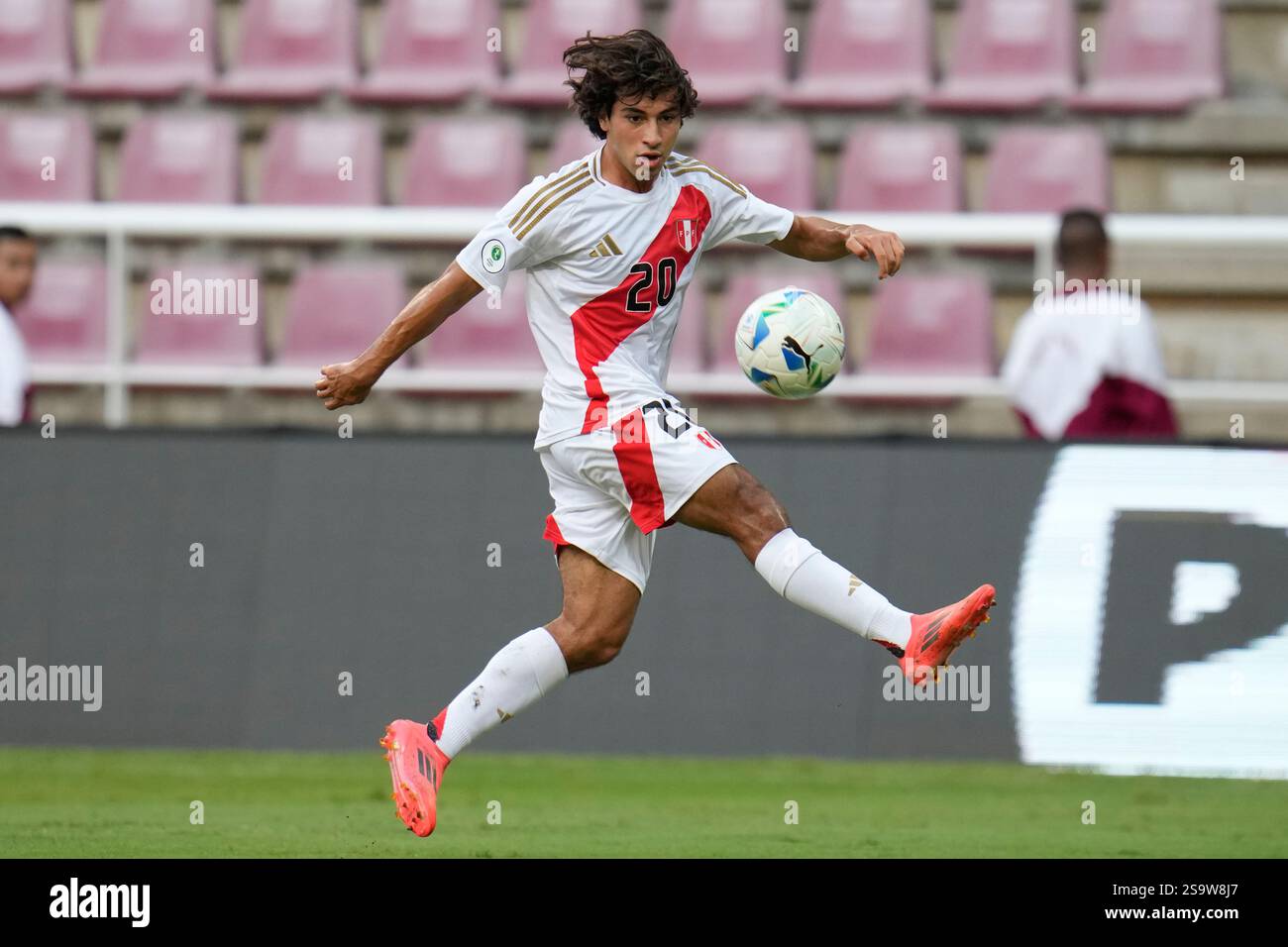 Peru's Bassco Soyer carries the ball during a South American U-20 ...