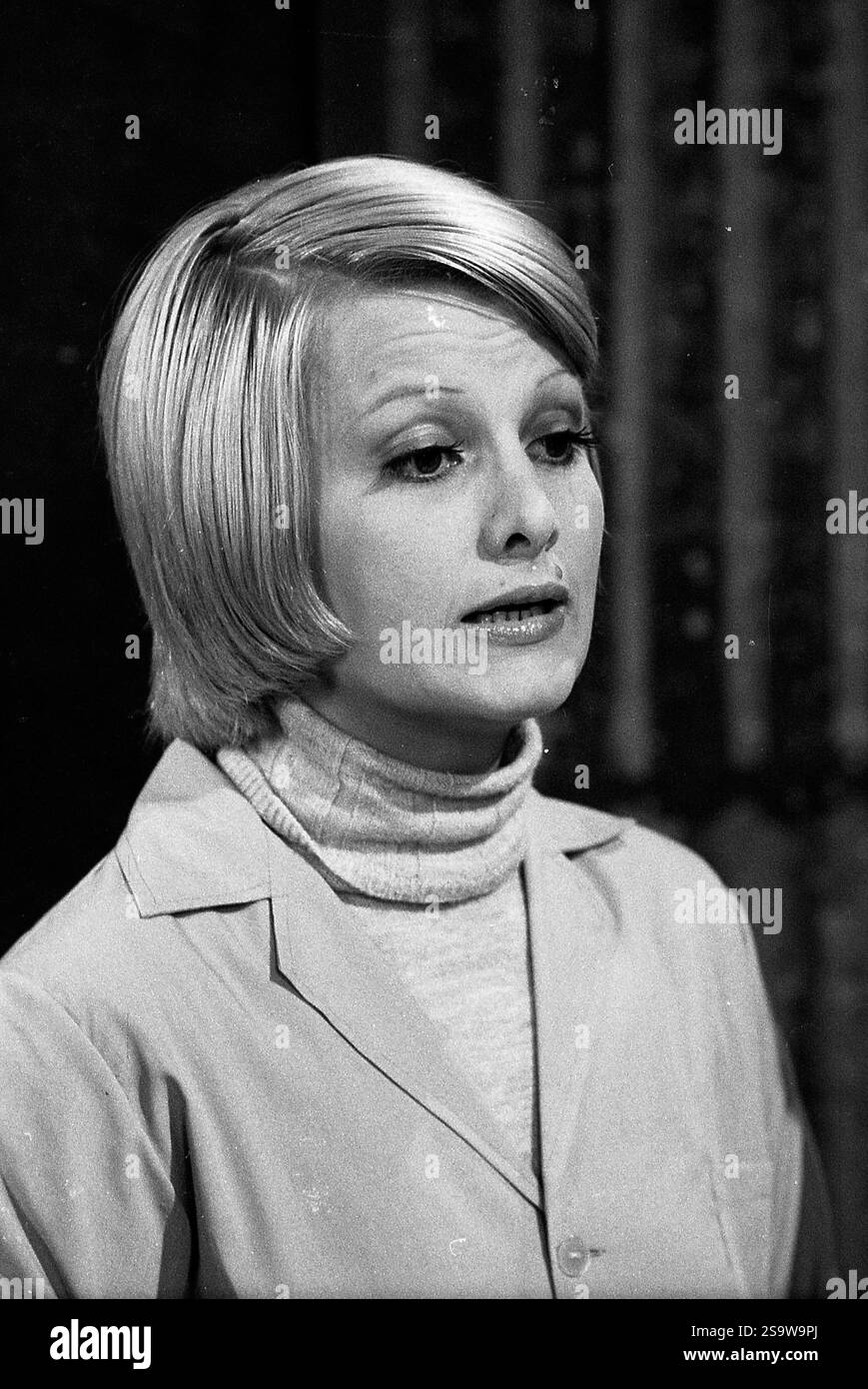 Argentine actress Marta González during a TV series filming, Buenos ...