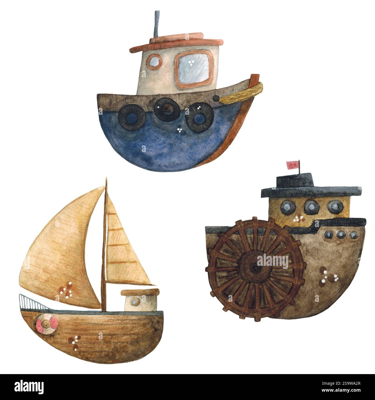 Motor boat drawing hi-res stock photography and images - Alamy