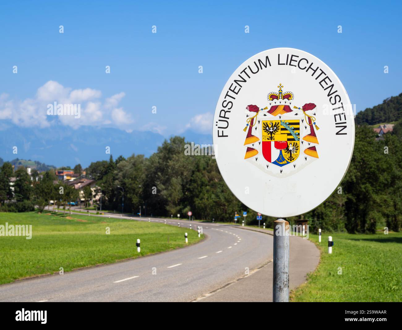 A road sign indicating the entrance to the Principality of ...