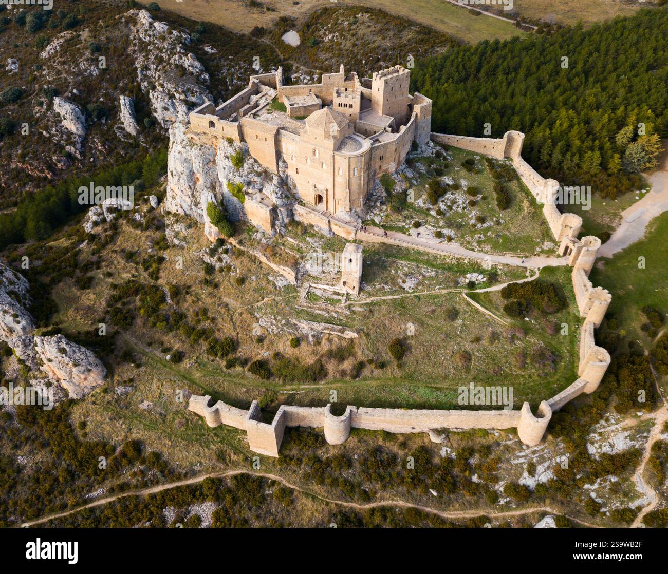 Castillo de Loarre - ancient Spanish fortress Stock Photo - Alamy