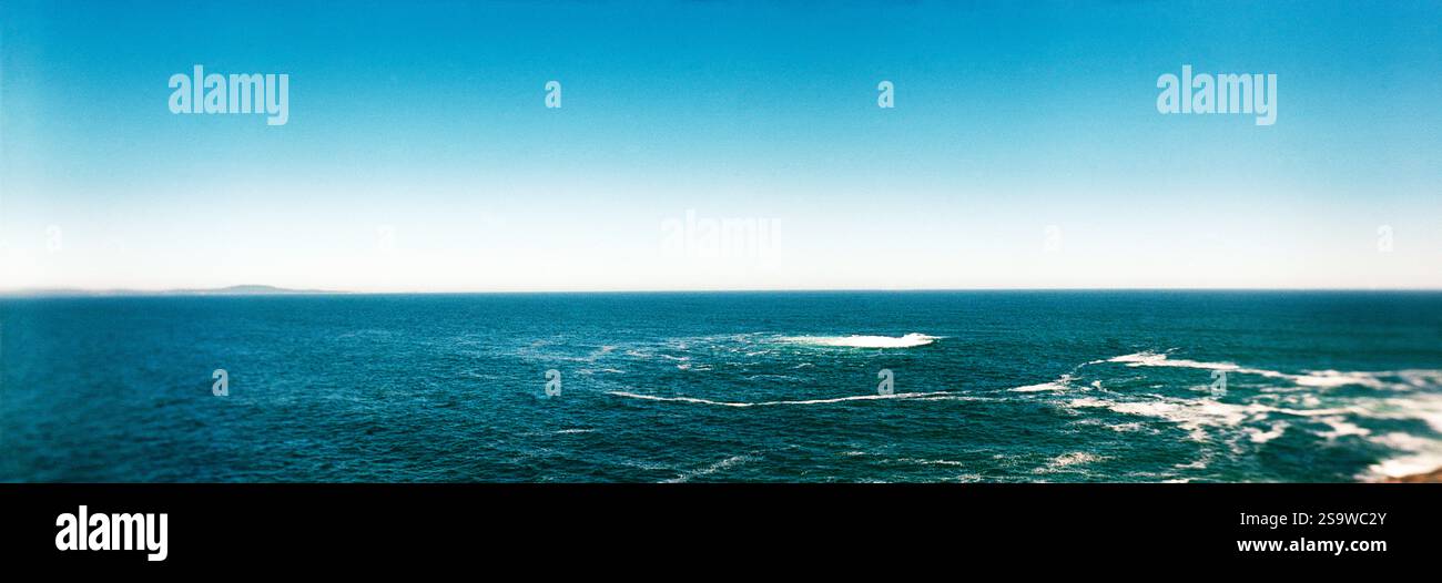 Panoramic view of the Atlantic ocean seen from the eastern side of ...