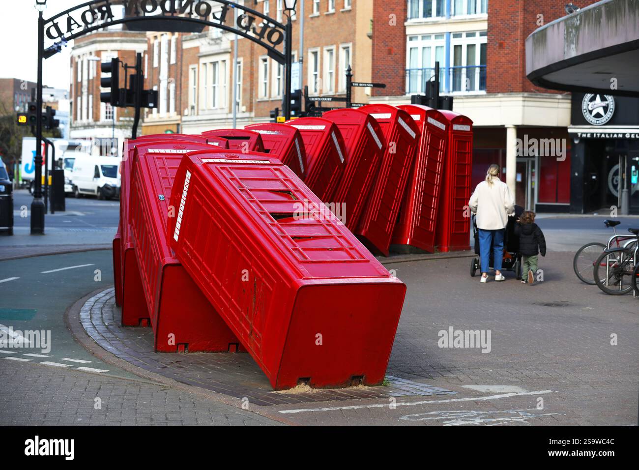 General views of the David Mach sculpture caleed Out of Order, located ...
