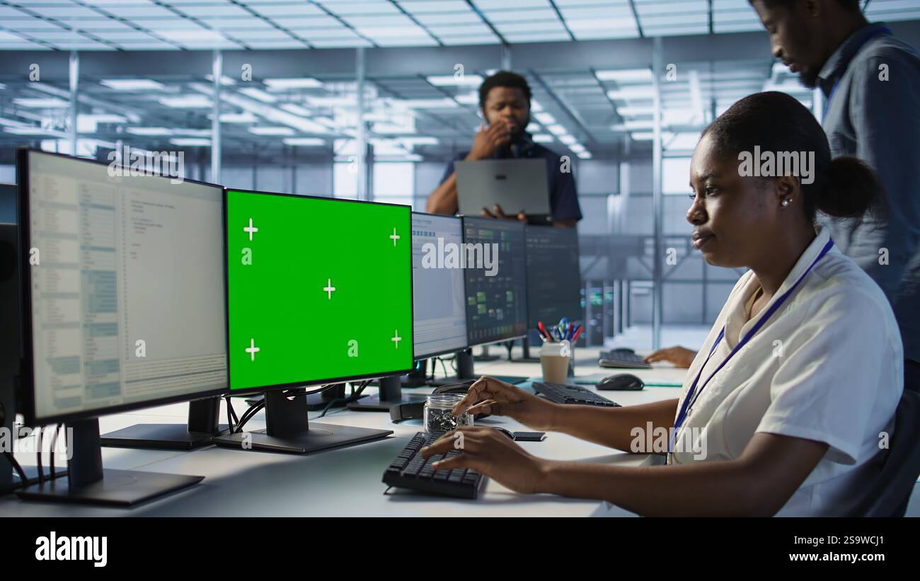 System Administrator In Server Hub Ensuring Data Remains Shielded From