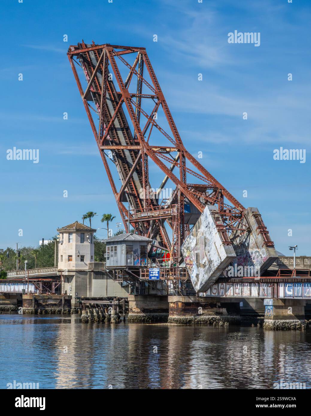 Tampa Railroad Bridge - Hillsborough River Railroad bascule Bridge ...