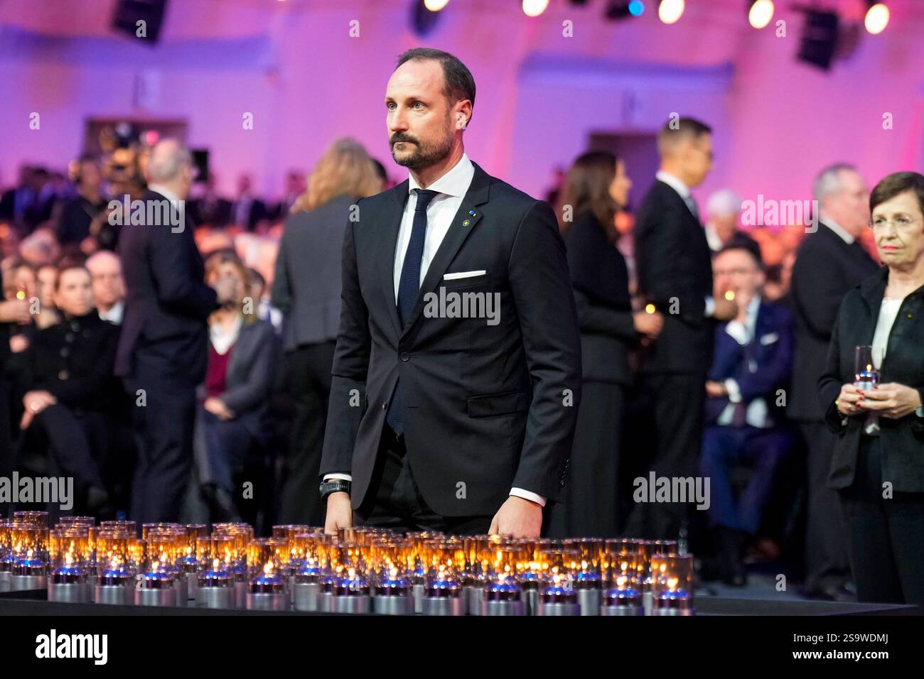 Auschwitz , Poland 20250127. Norwegian Crown Prince Haakon and heads of ...