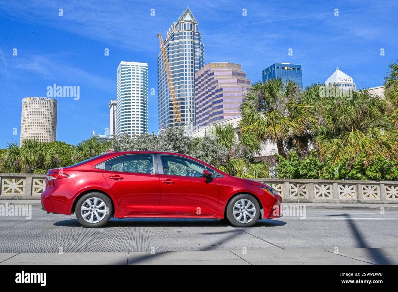 Tampa Bay skyline views from Riverwalk trail Stock Photo - Alamy