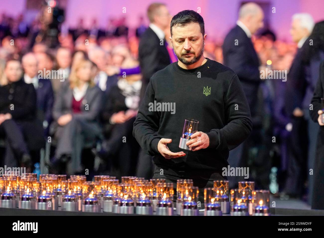 Auschwitz , Poland 20250127. Volodymyr Zelenskyj and heads of state ...