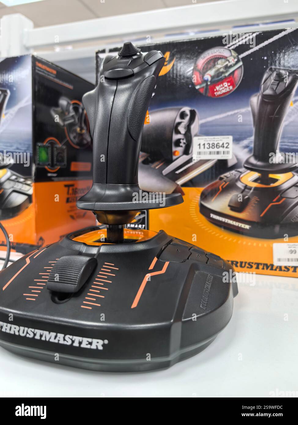 Bobruisk, Belarus - 26 January 2025: A sleek joystick designed for ...