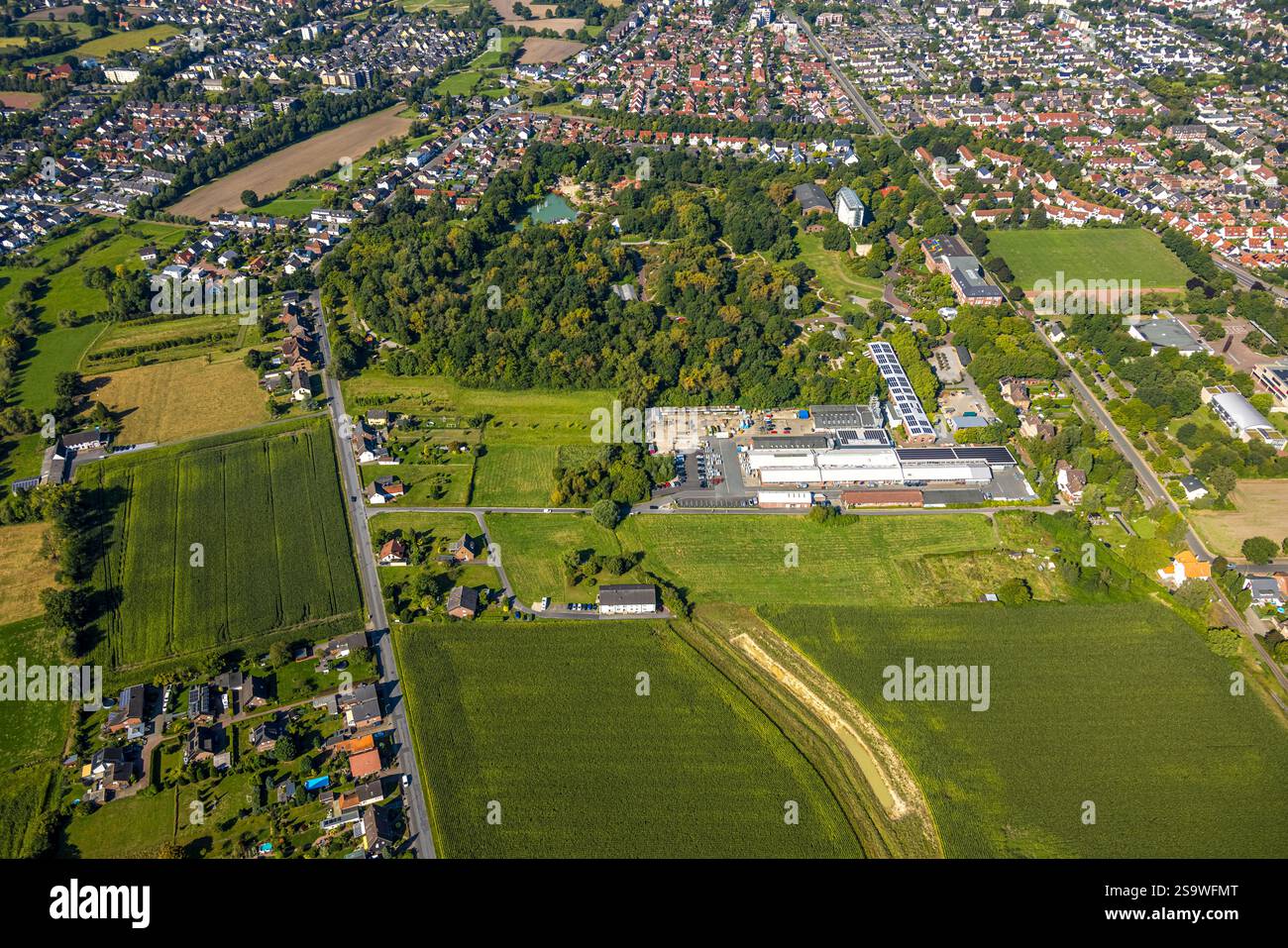 Aerial view, Maximilianpark Freizeitpark Maxipark, Uentrop, Hamm, Ruhr ...