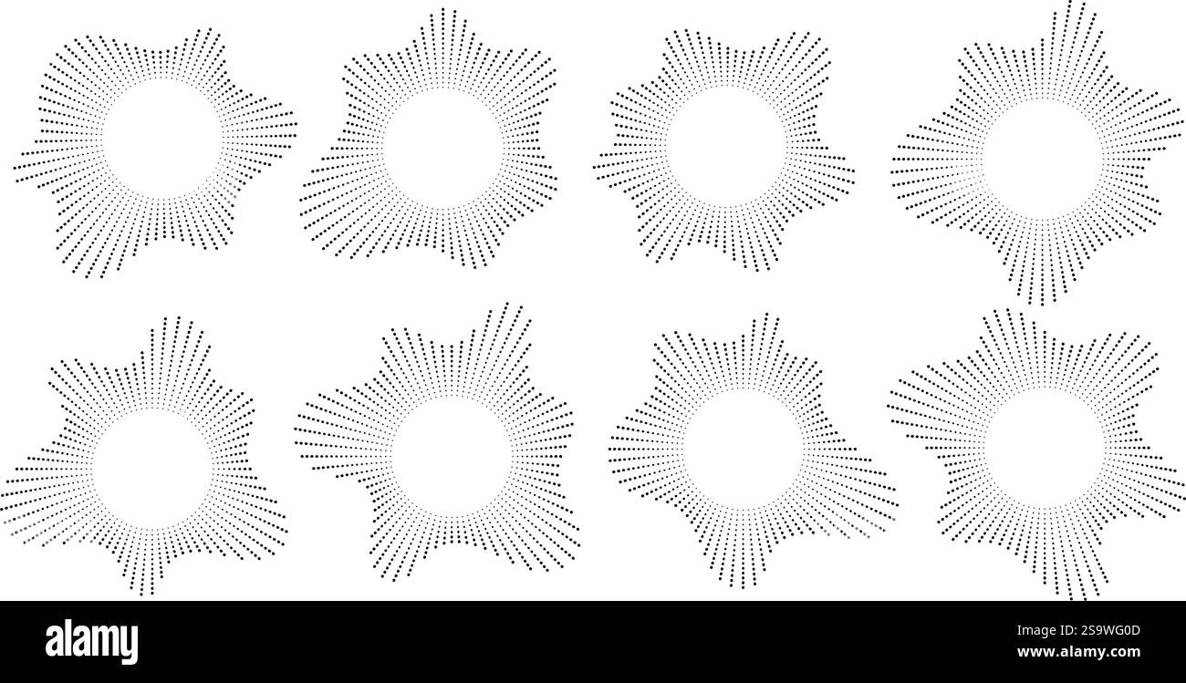 Sound wave, circular equalizer icons, round music soundwave shape ...