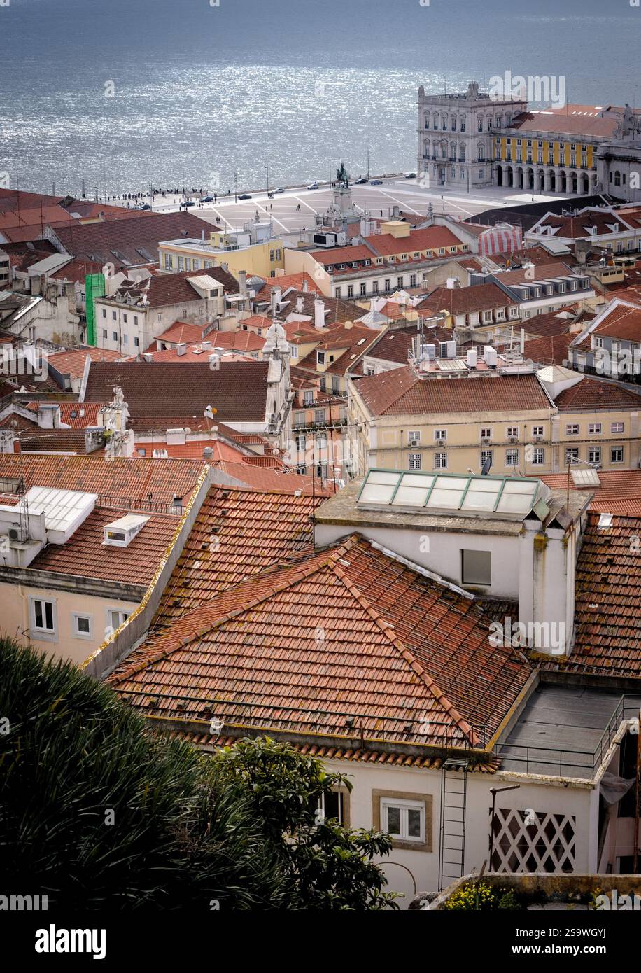 Lisbon Rooftops and Waterfront at Daytime Stock Photo - Alamy