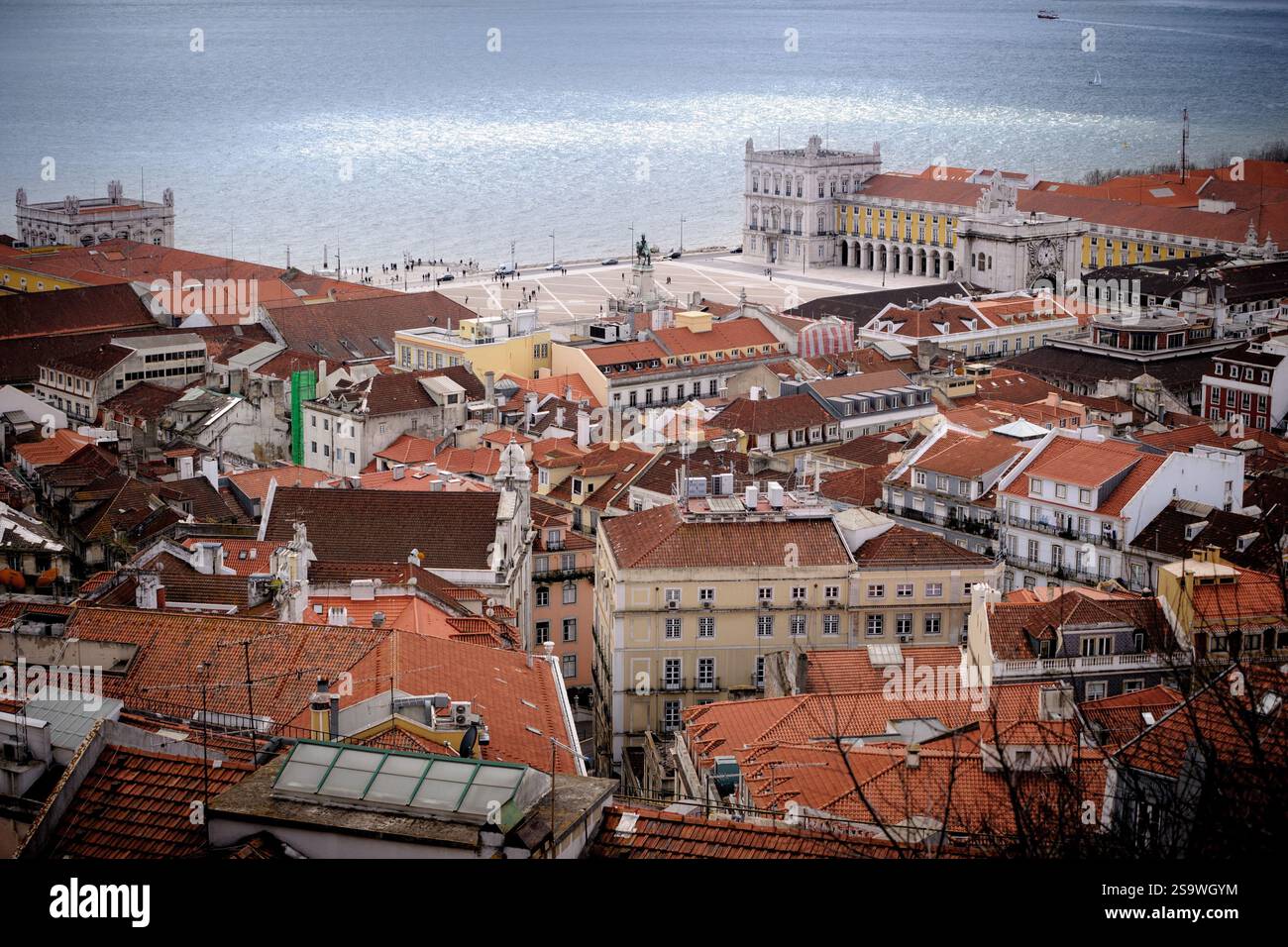 Lisbon Rooftops and Waterfront at Daytime Stock Photo - Alamy