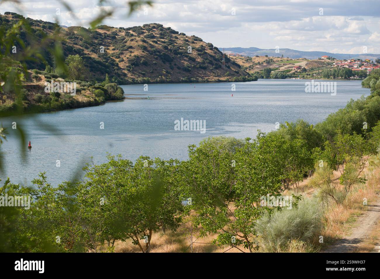 River Landscape and Hills in Rural Portugal Stock Photo - Alamy