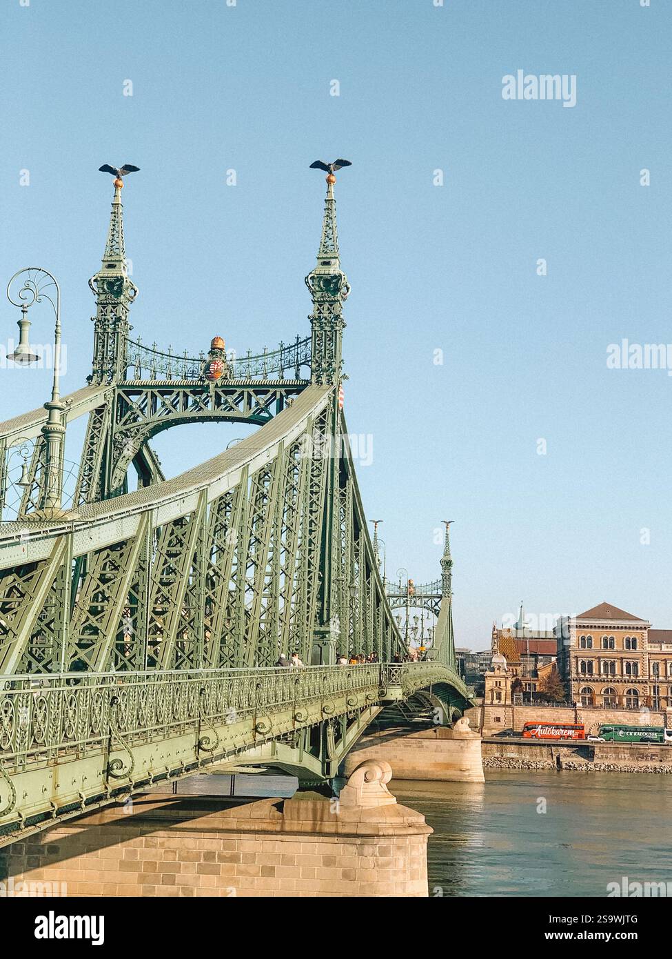 Iconic photograph of the Green Bridge in Budapest, capturing its ...