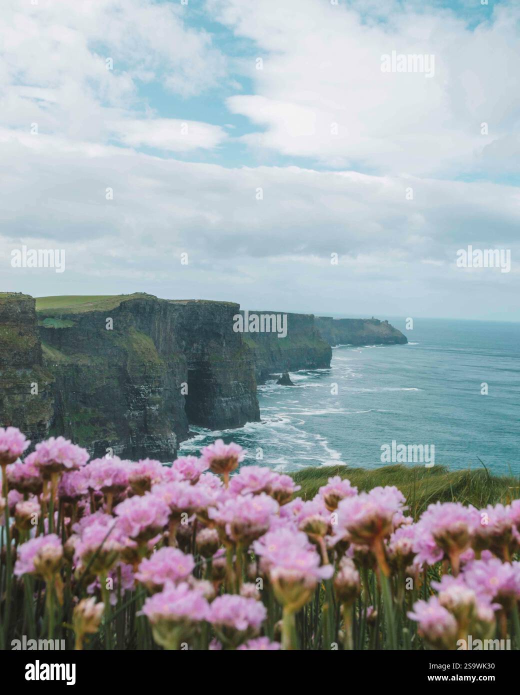 Stunning photograph of the Cliffs of Moher, Ireland, towering over the ...