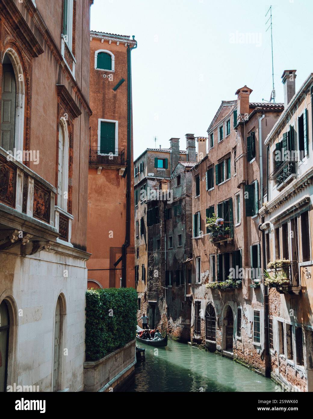 Charming photograph of the narrow streets in Venice, Italy, showcasing ...