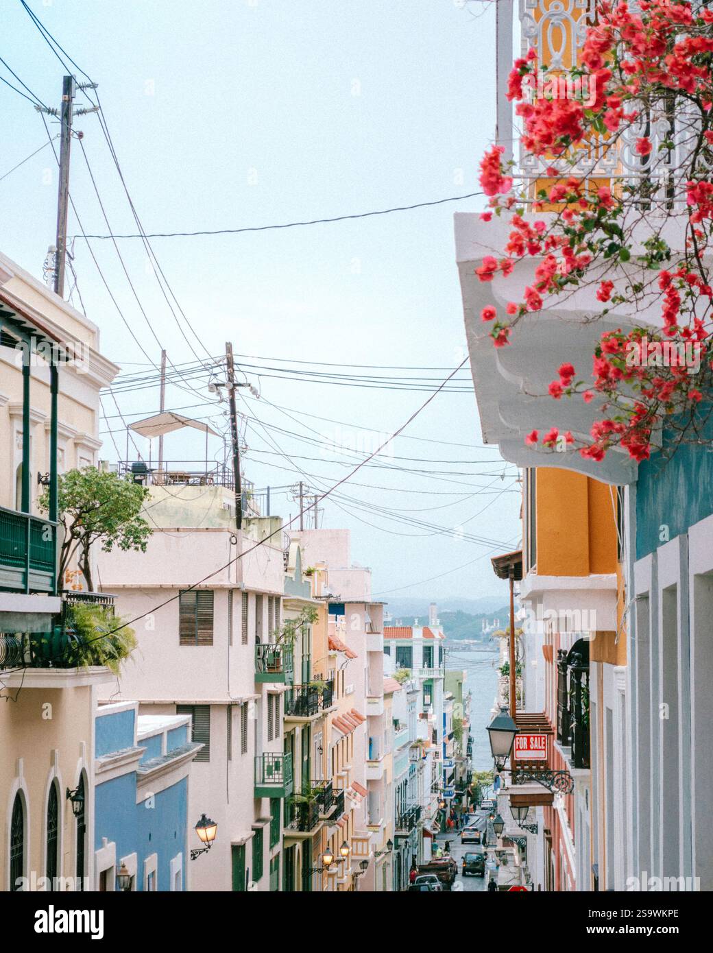 Colorful photograph of historic houses in Old San Juan, Puerto Rico ...