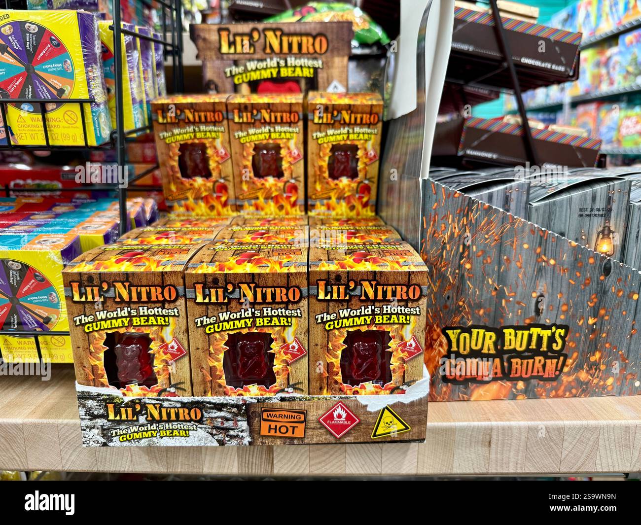 Lawrence, Kansas - January 26, 2025: Flamethrower Candy Little Nitro ...