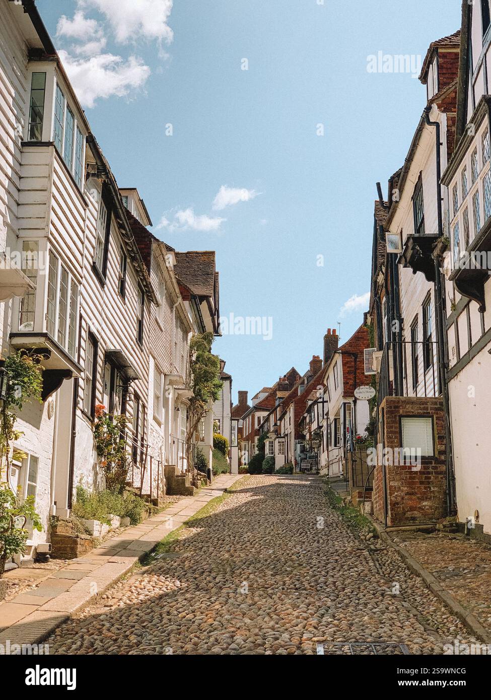 Charming photograph of Mermaid Street in Rye, England, captured on a ...