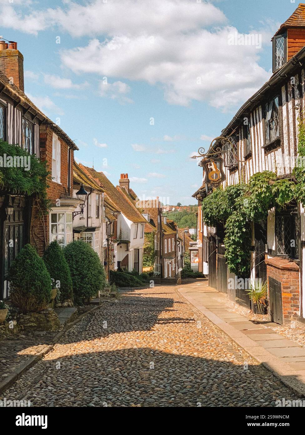 Charming photograph of Mermaid Street in Rye, England, captured on a ...