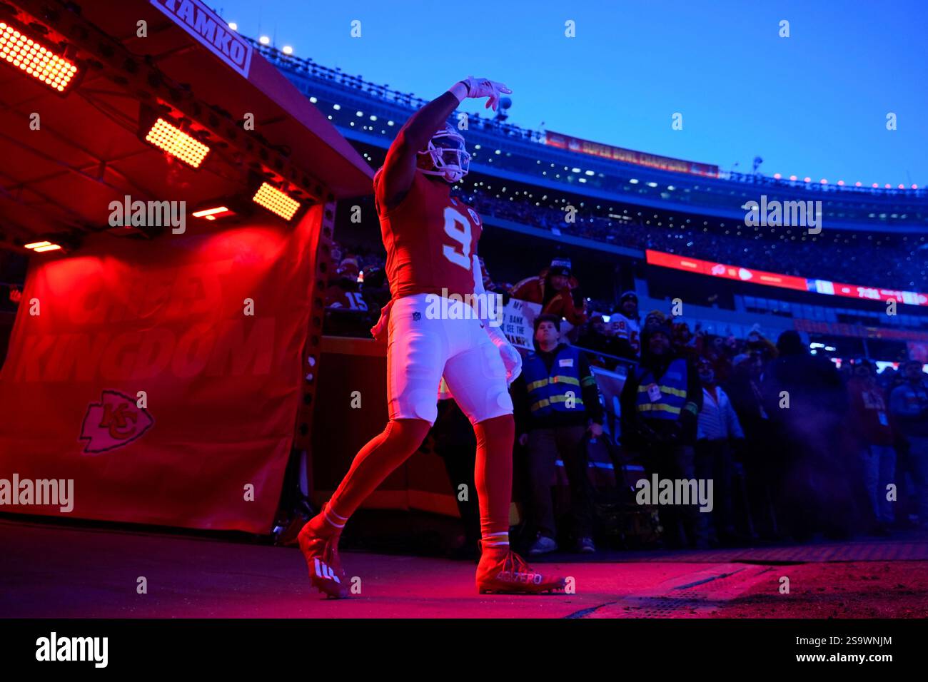 Kansas City Chiefs wide receiver JuJu Smith-Schuster enters the field ...