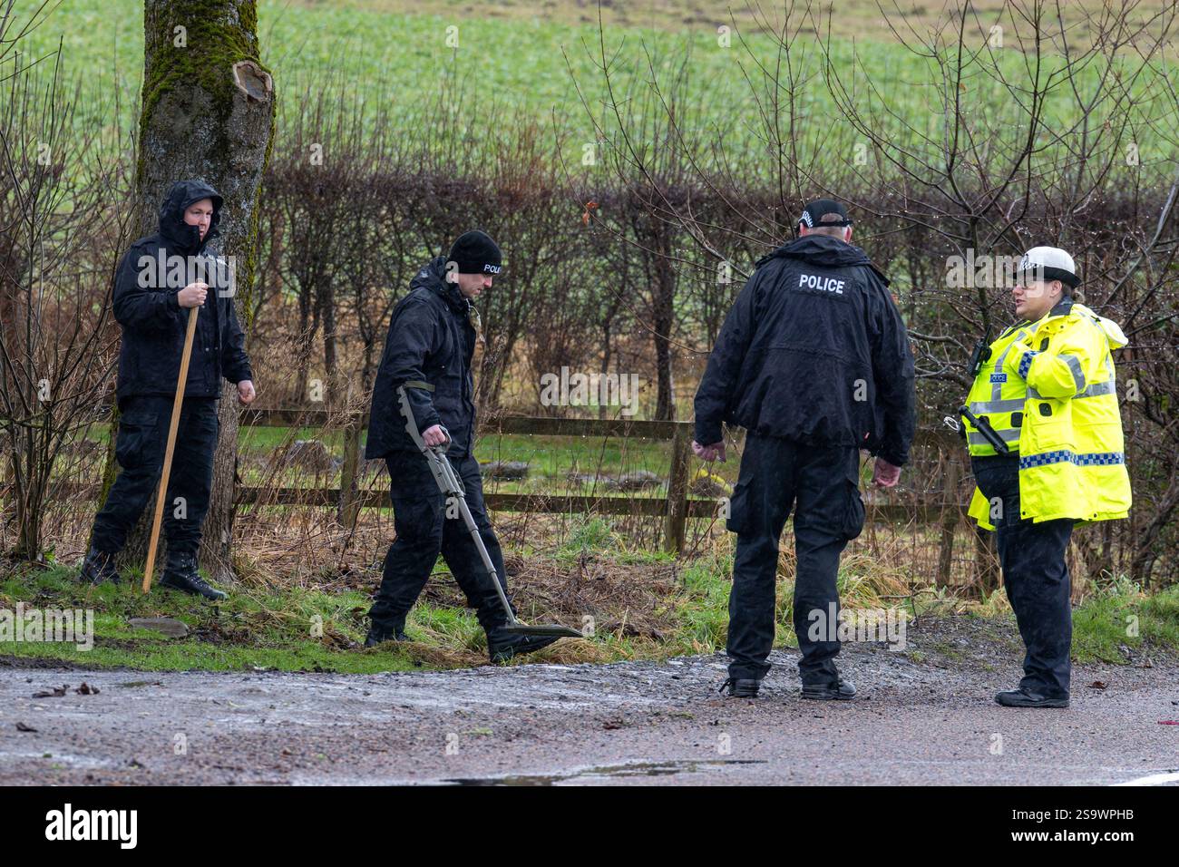 B9014 Road near Drummuir, Keith, Moray, UK. 27th Jan, 2025. This is ...