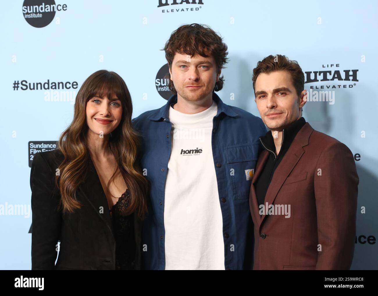 Park City, USA. 26th Jan, 2025. Alison Brie, Michael Shanks and Dave ...