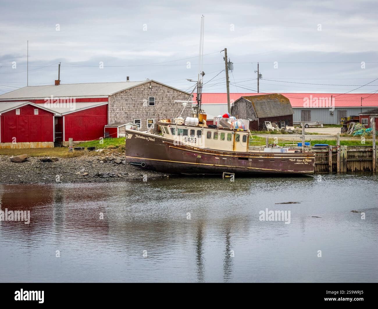 Tiny Harbor in Sanford Nova Scotia Canada Stock Photo - Alamy