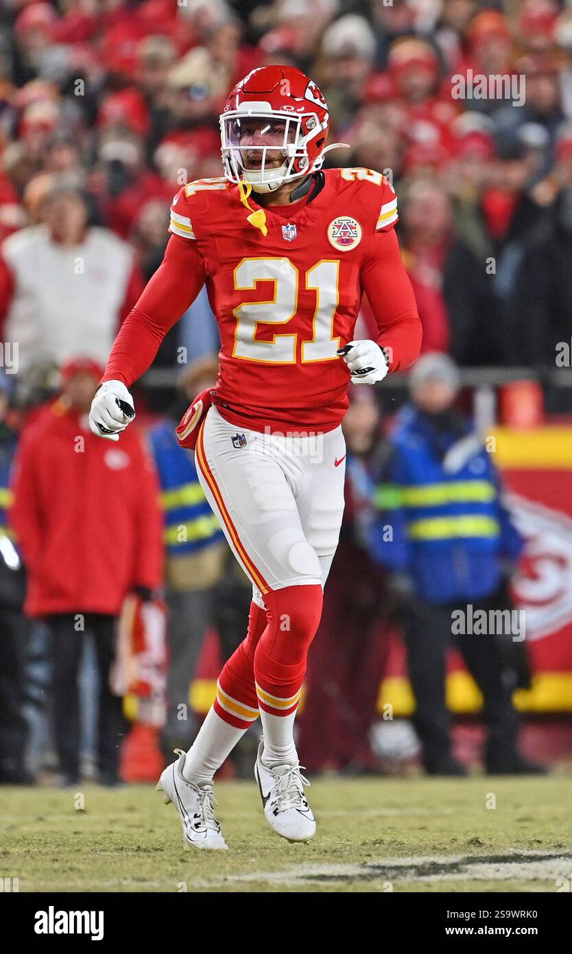 Kansas City Chiefs safety Jaden Hicks (21) moves into defensive ...