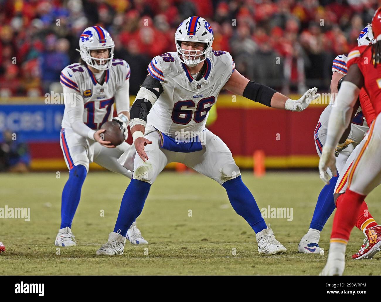 Buffalo Bills center Connor McGovern (66) drops back to block during ...