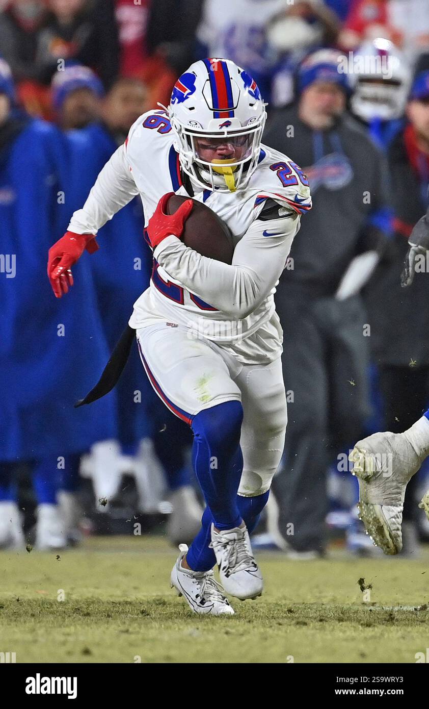 Buffalo Bills running back Ty Johnson (26) runs with the ball during ...