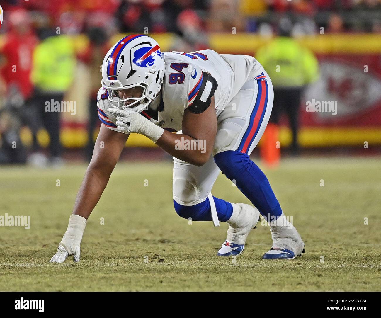 Buffalo Bills defensive end Dawuane Smoot (94) gets set before a play ...