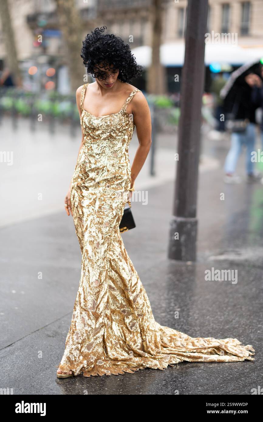 PARIS, FRANCE - JANUARY 27: Trisha Shetty attends the Rahul Mishra ...
