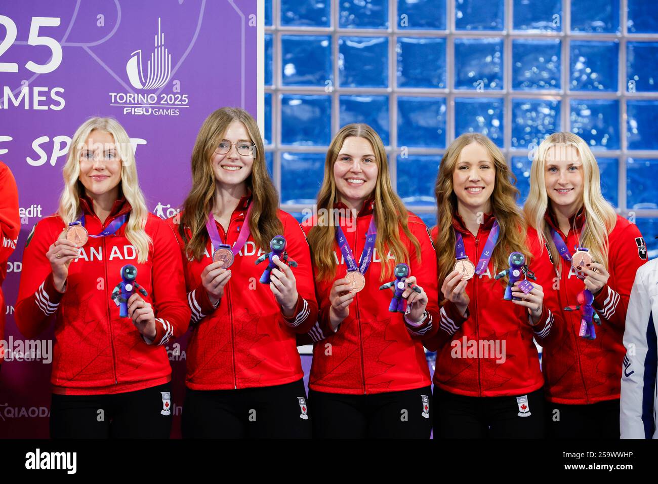 Turin, Italy. 23rd Jan, 2025. Canada team group Curling : Women's ...